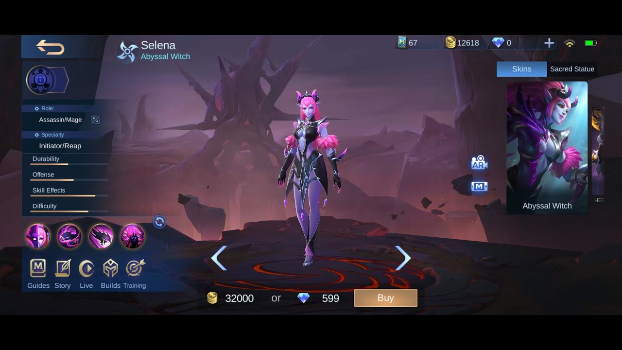 Selena skill showcase mobile legends - YouTube