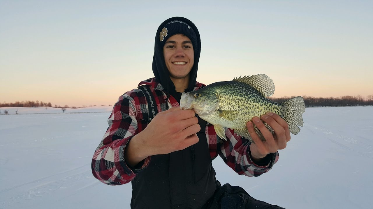 Catching AM Crappies Ice Fishing - YouTube