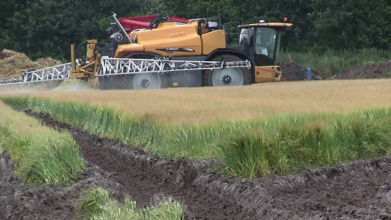 Challenger RoGator RG655B Sprayer in Action 2016 - YouTube