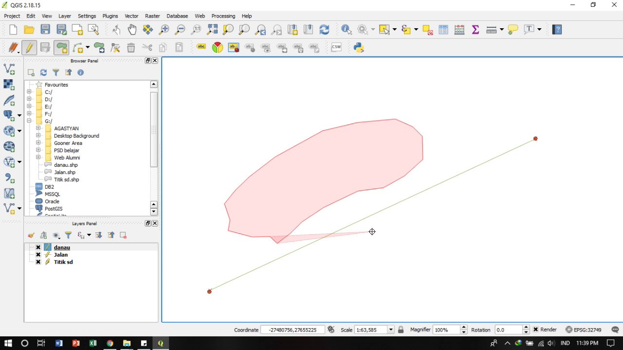 Cara Membuat Data Vektor Shapefile - YouTube