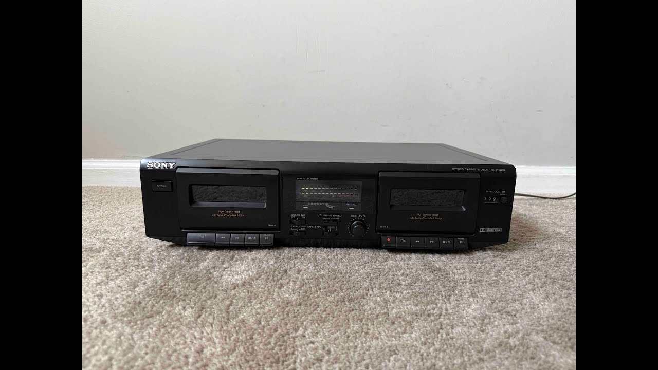 Sony TC-WE305 Stereo Dual Double Cassette Deck Tape Player - YouTube