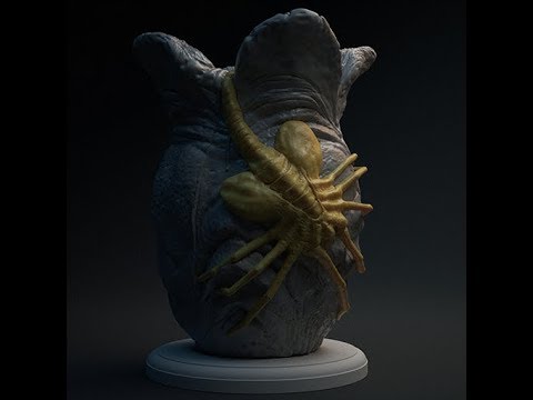 Alien Egg - Zbrush Sculpt Timelapse - YouTube