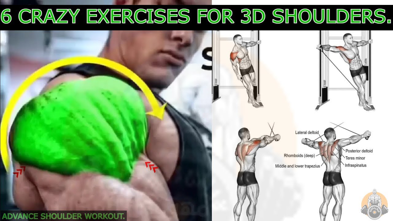 6 Crazy Shoulder Exercises For 3D Shoulders - Advance Shoulder Workout ...