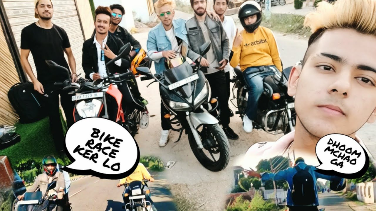 pinku rinku ki khaternak bike race - YouTube