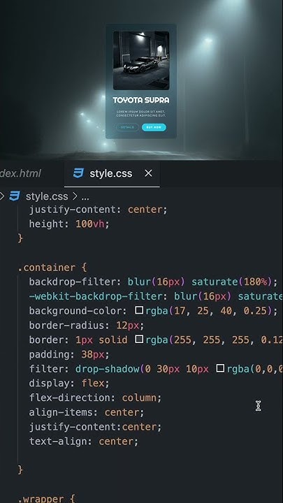 Glass Card Html And Css Mind Blowing Codepen 140 Html Css Shorts 