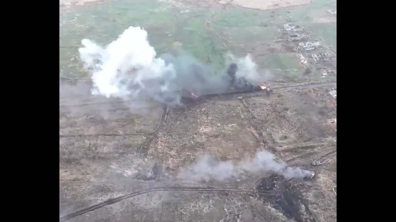 Russian Column Wiped Out Near Vuhledar -- 8 out of 9 Vehicles Destroyed ...