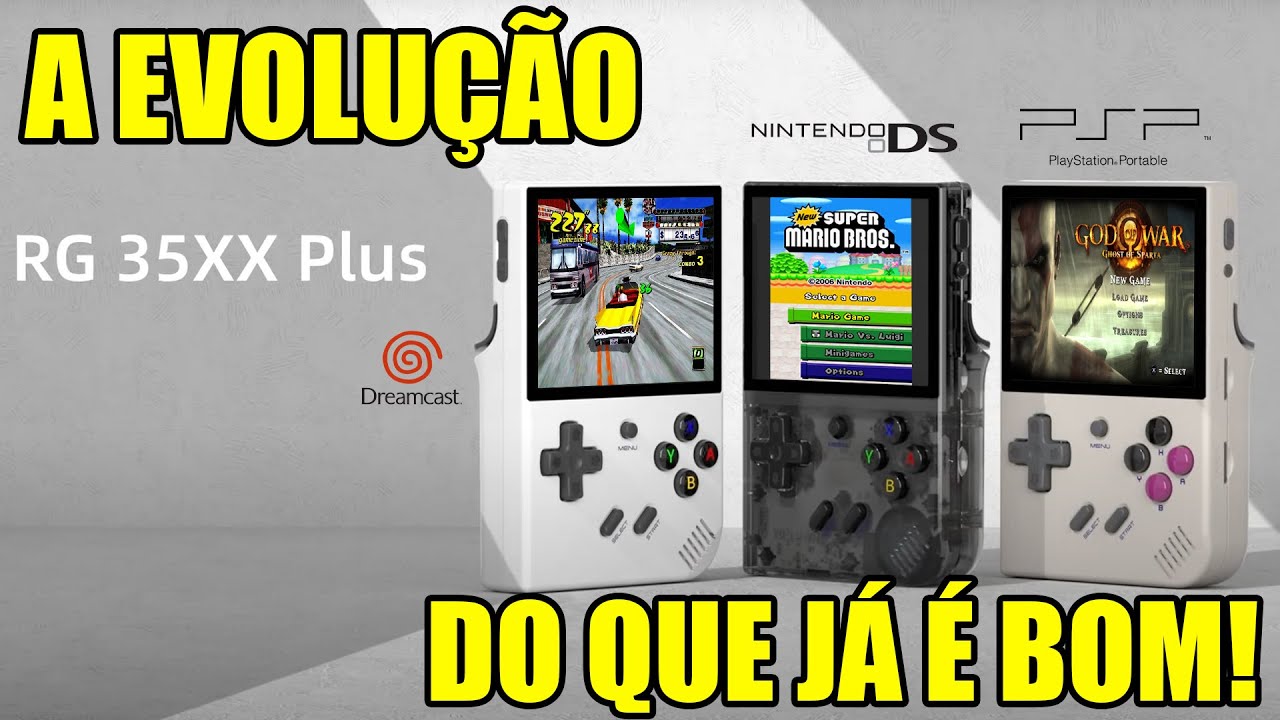 RG35XX PLUS ! Roda PSP, DREAMCAST e NDS ! MAIS UM ACERTO DA ANBERNIC ...