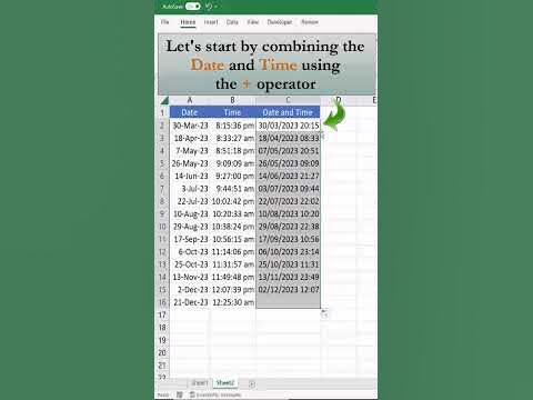 How to Combine Date and Time Values in Excel - YouTube