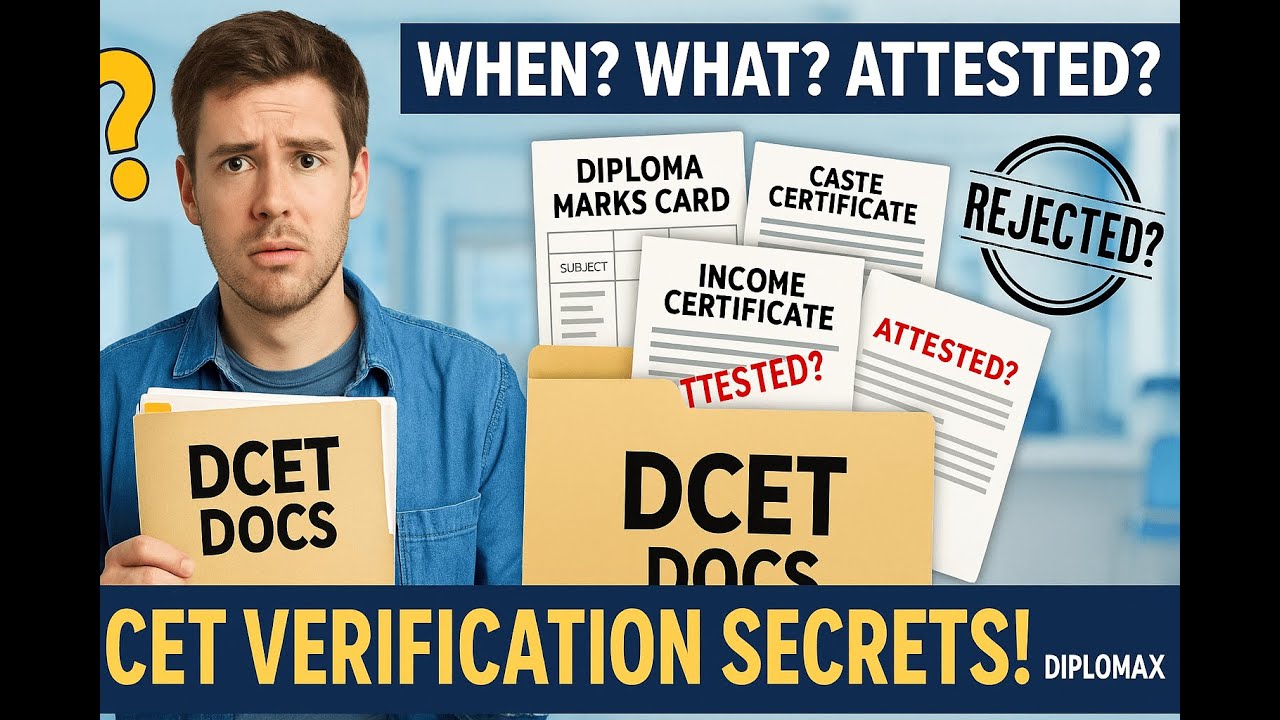 DCET 2025 Documents Verification 🔍 | What to Carry? Attested? Full ...
