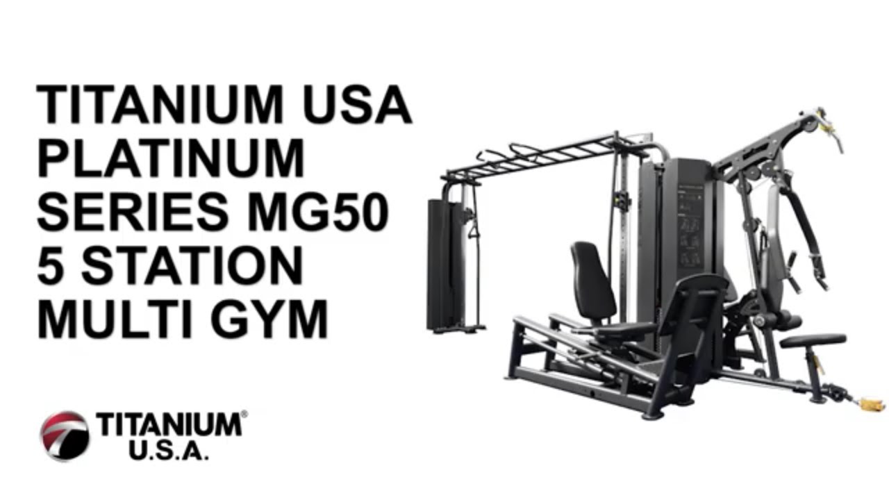TITANIUM USA PLATINUM SERIES MG50 5 STATION MULTI GYM - YouTube