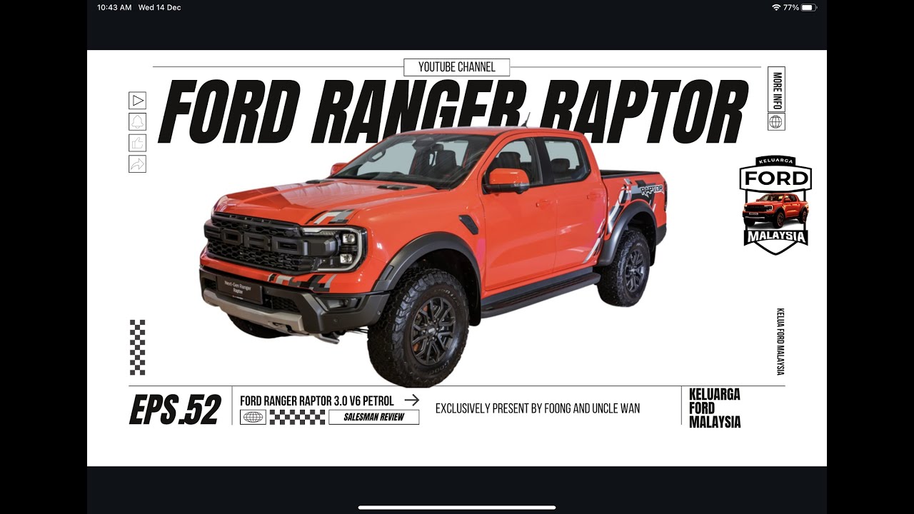 Next Gen Ford Ranger Raptor Salesman Review - YouTube