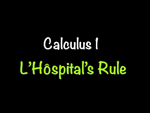 Calculus 1: L'Hospital's Rule (Section 4.4) | Math with Professor V