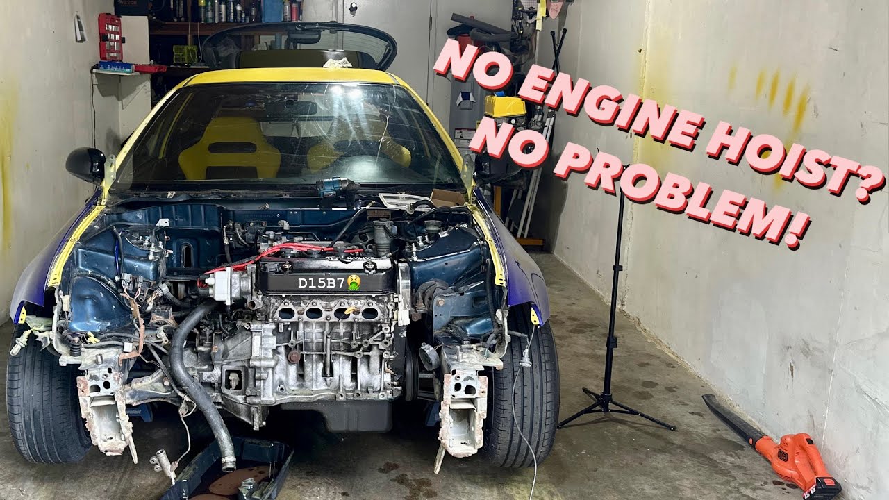 CIVIC ENGINE REMOVAL / D15B7 - YouTube
