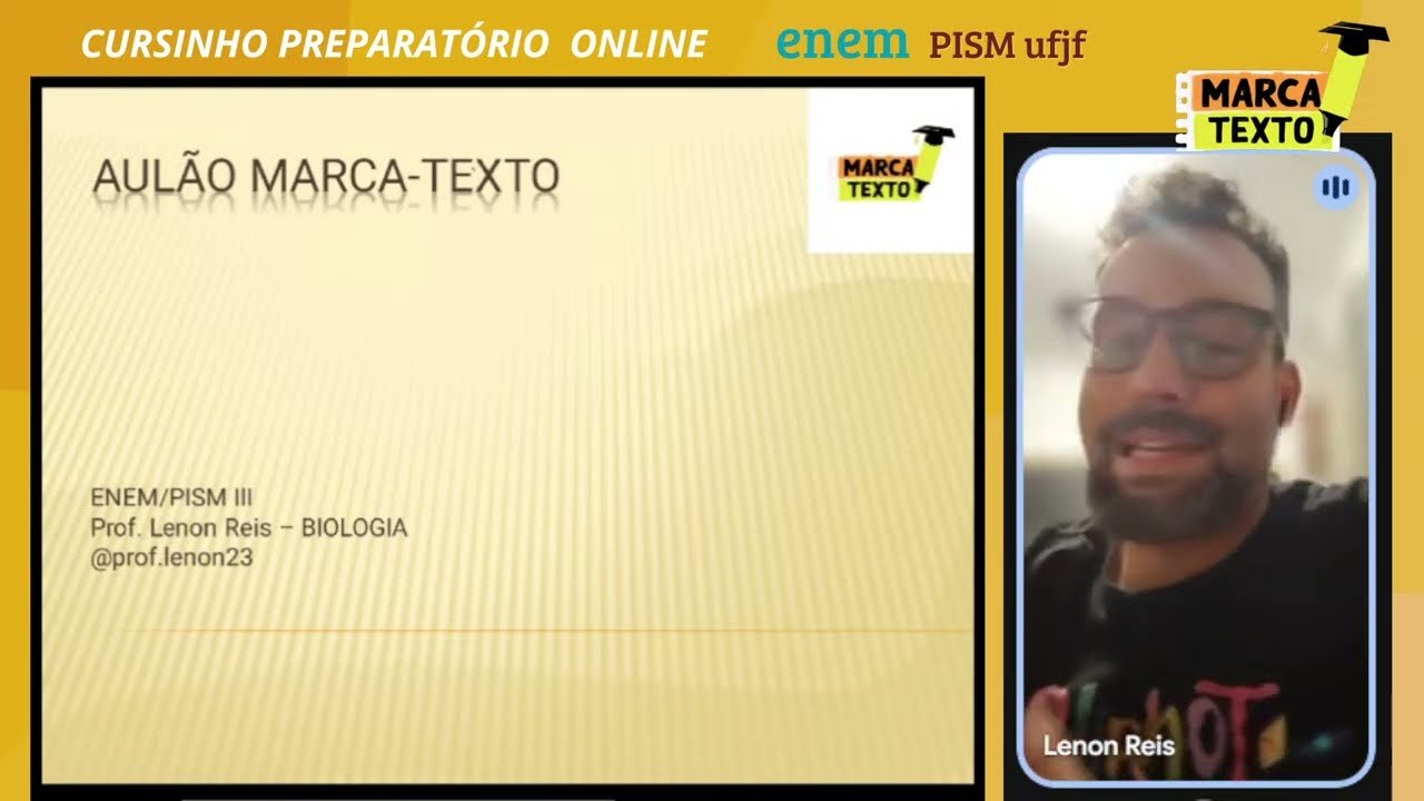 Aulão Gratuito - BIOLOGIA para ENEM e PISM UFJF - Curso Marca Texto - YouTube