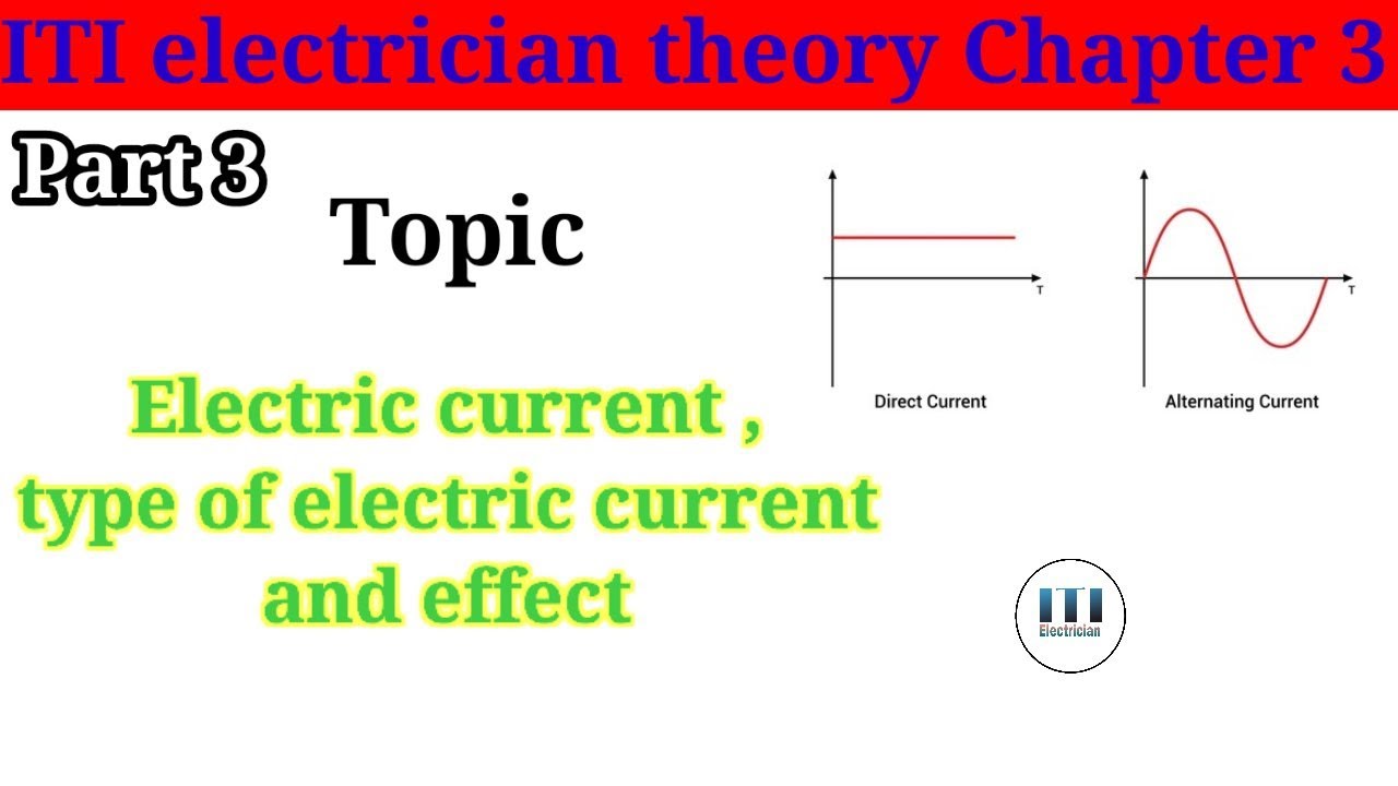 ITI electrician theory Chapter 3 Part 3 topic electric current, type of ...