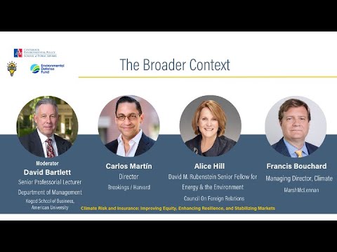 Climate Risk and Insurance Conference Day 1: The Broader Context - YouTube