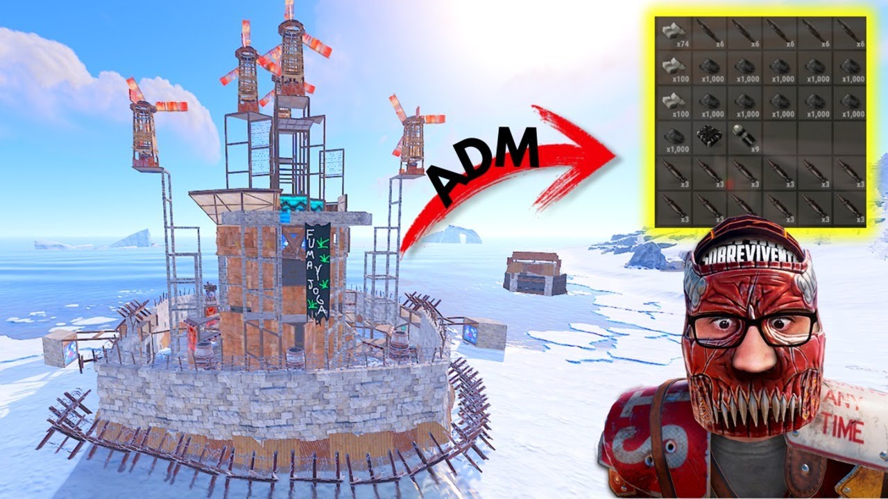 1.000 ROCKETS E O PIXEL BUNKER | RUST ADM - Rust - YouTube