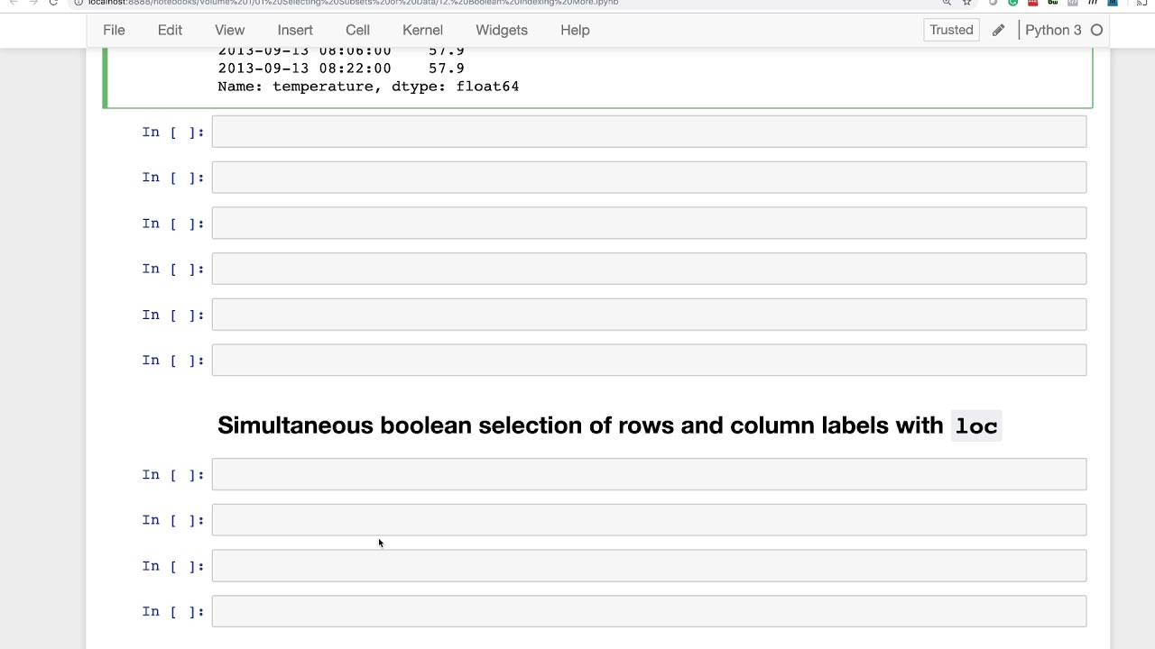 Boolean Indexing More Youtube