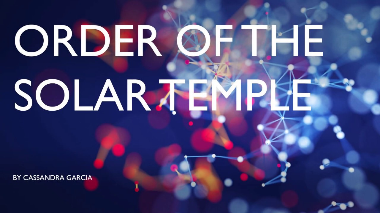 Order of the solar temple, cult project - YouTube