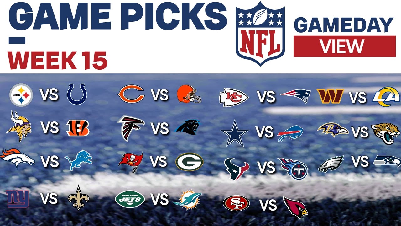 NFL WEEK 15 GAMEDAY PICKS - YouTube