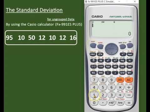 Standard Deviation and Variance for Ungrouped Data with Casio calculator (Fx-991ES PLUS) - YouTube