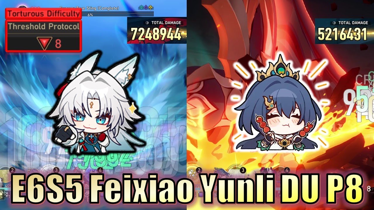 E6S5 Feixiao Yunli Best Xianzhou DPS Team feat Aventurine Sparkle vs ...