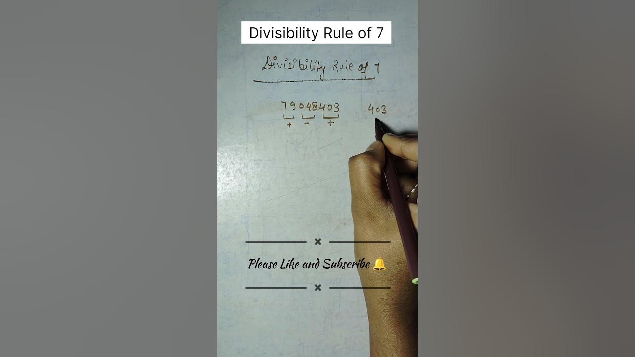 Divisibility Rule of 7 with an example ️🙌 - YouTube