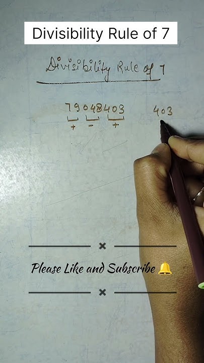 Divisibility Rule of 7 with an example ️🙌 - YouTube