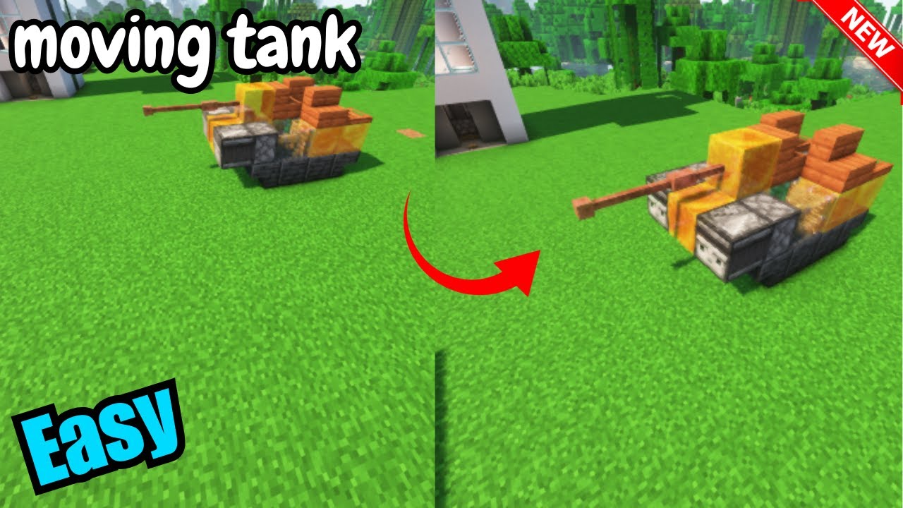 How to make moving tank minecraft tutorial 1.20+ - YouTube