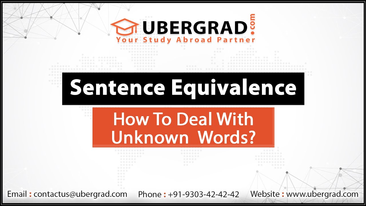 Sentence Equivalence - 2 (How To Deal With Unknown Words?) - YouTube