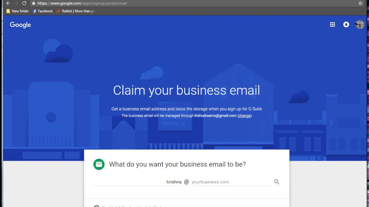 Business email in Google via Gmail - YouTube