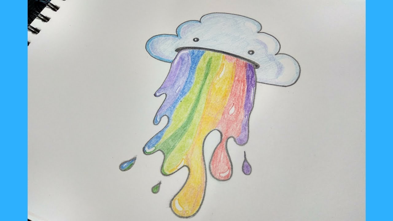 Rainbow cloud doodle | Speed Drawing | Drawing Montage | Drawing for ...