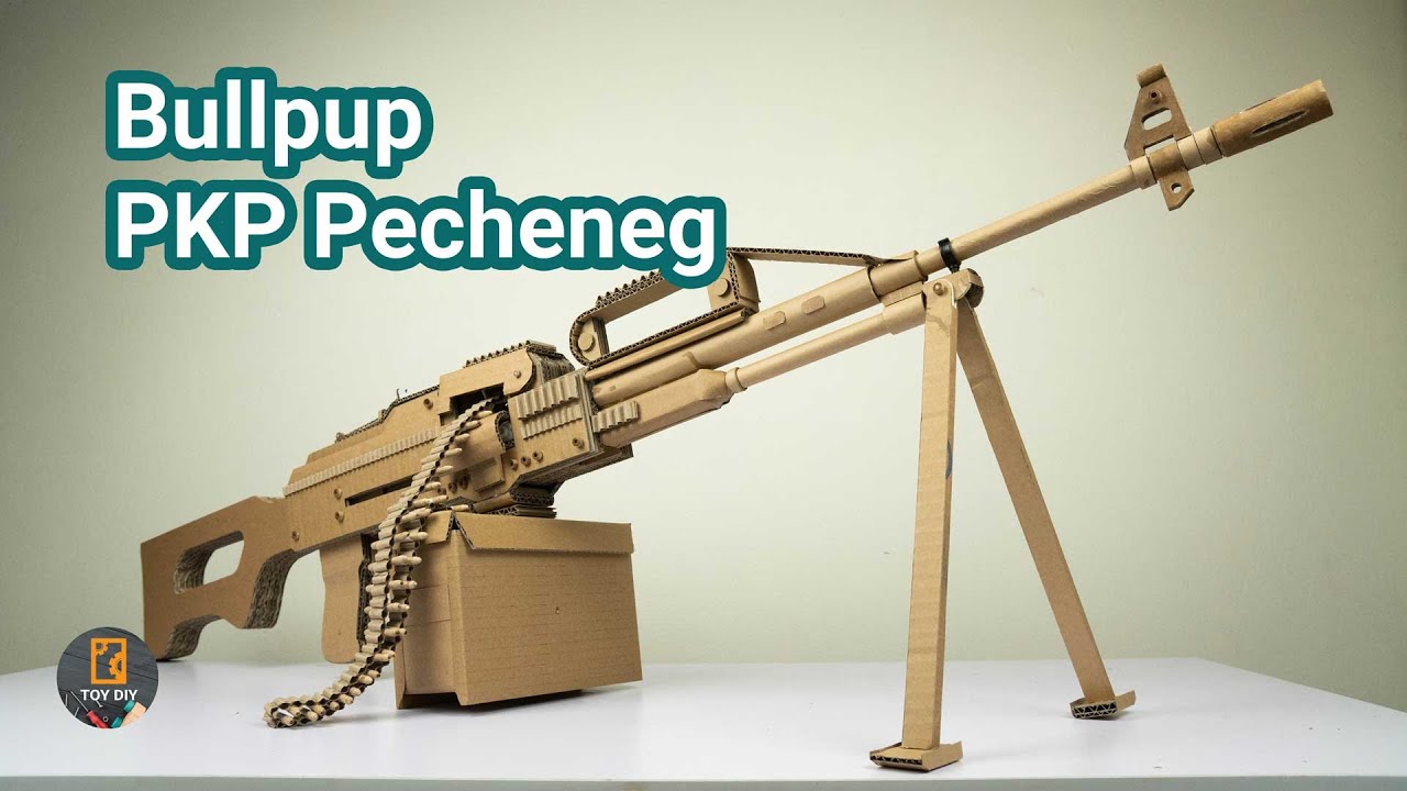 How to make Cardboard Gun | Pika machine gun - YouTube