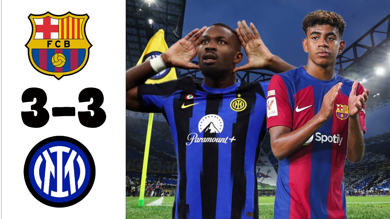 Barcelona vs Inter Milan 3 - 3 All Goals Highlights UEFA Champions ...