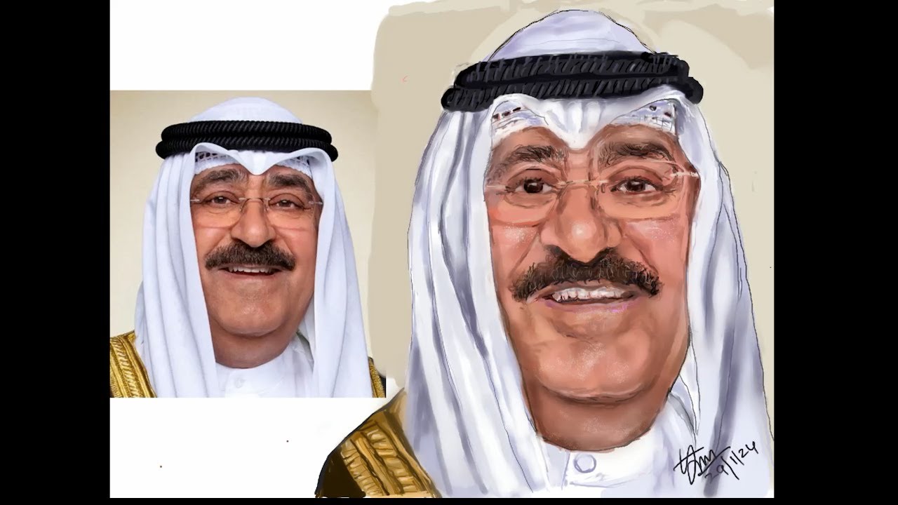 Digital portrait Painting of Kuwait's Emir||Procreate app||Reedited ...