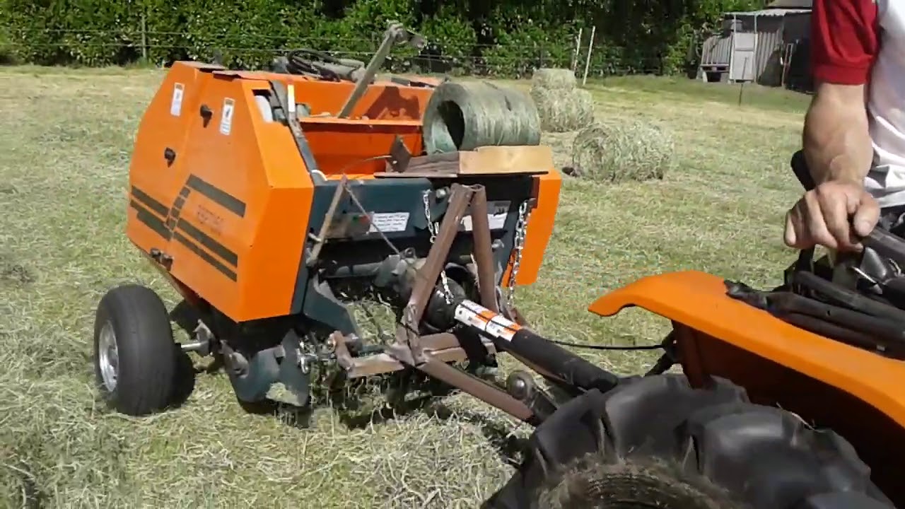 20170525 mini round baler test - YouTube