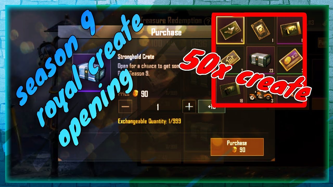 Season 9 RP Creates Openings | Royal Pass Season 9 Rewards |Pubg mobile ...