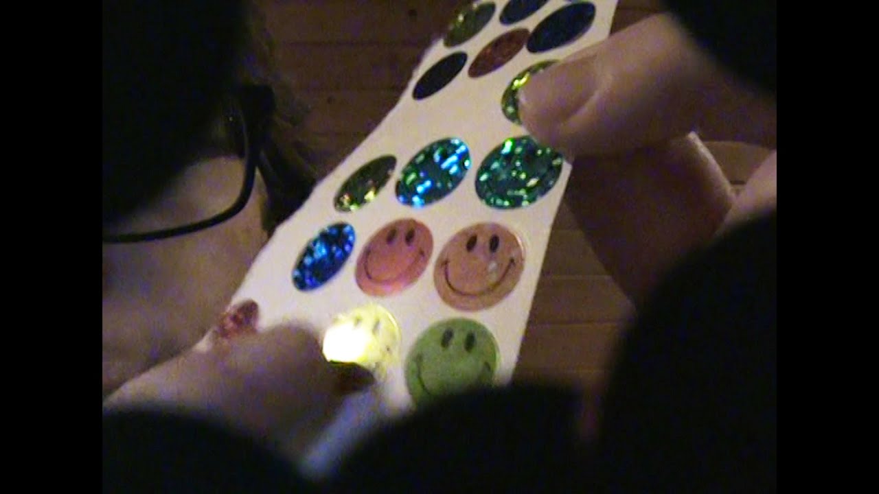 asmr ~ putting stickers on your face 🫵 (w/ camcorder) - YouTube