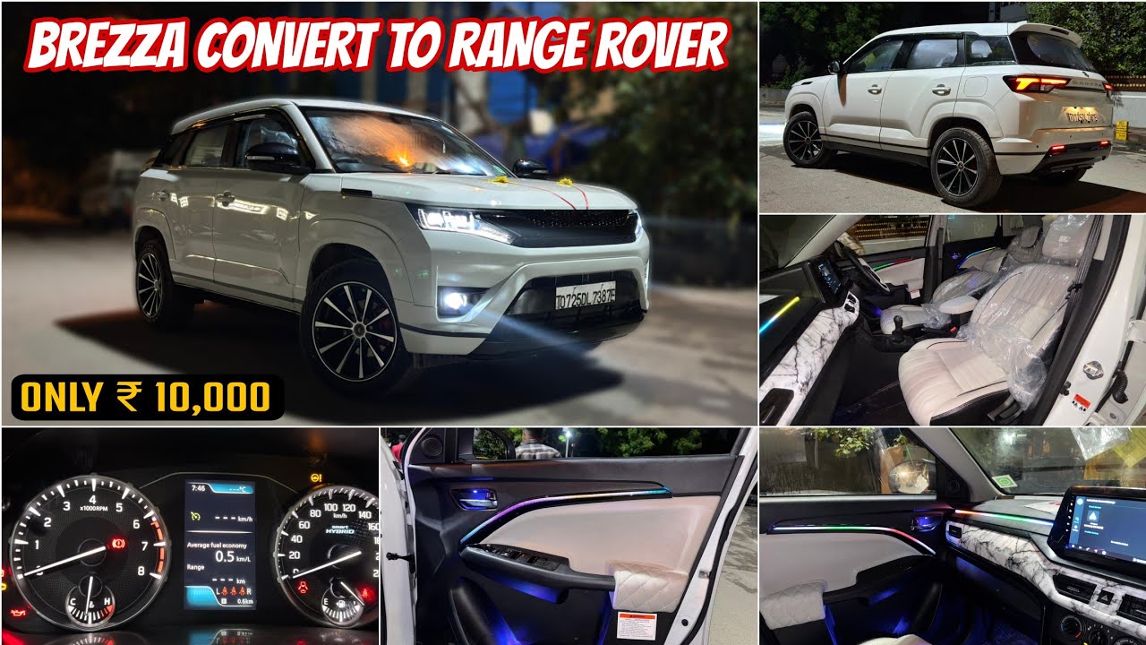 Brezza Converted To Range Rover Brezza Modification 2025 Brezza Base To ...