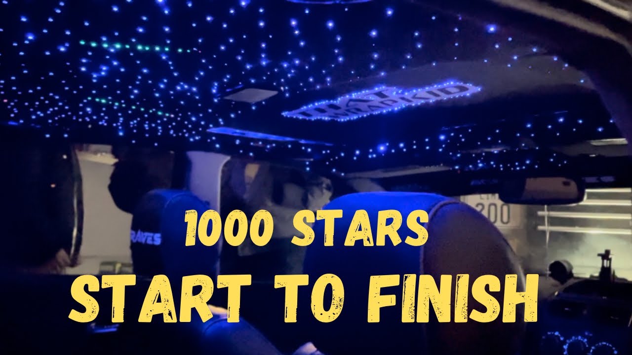 The ULTIMATE STARLIGHT HEADLINER! 1000 Stars, Shooting Stars and THATWRAPKID in the sunroof ...