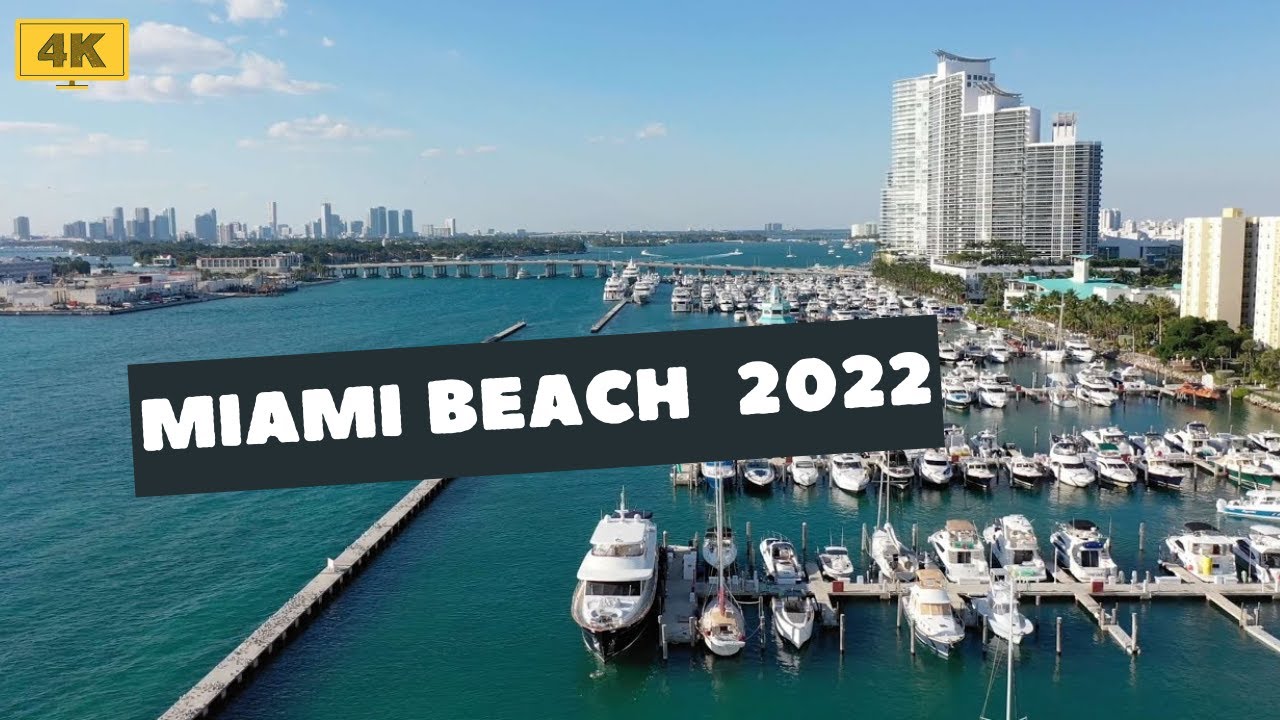 Miami Beach 2022 and Fisher Island Millionaires Island Drone View | 4K ...
