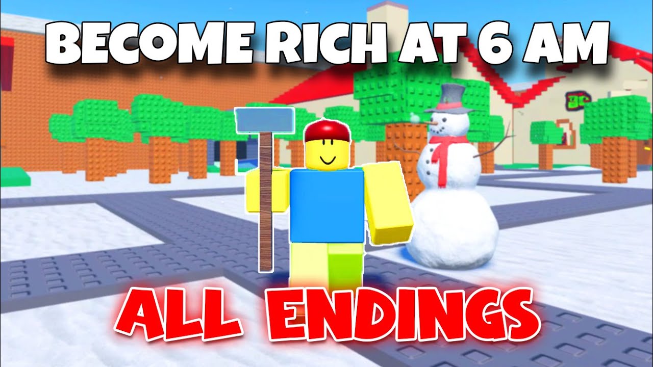 Become Rich At 6 AM - All Endings! [ROBLOX] - YouTube