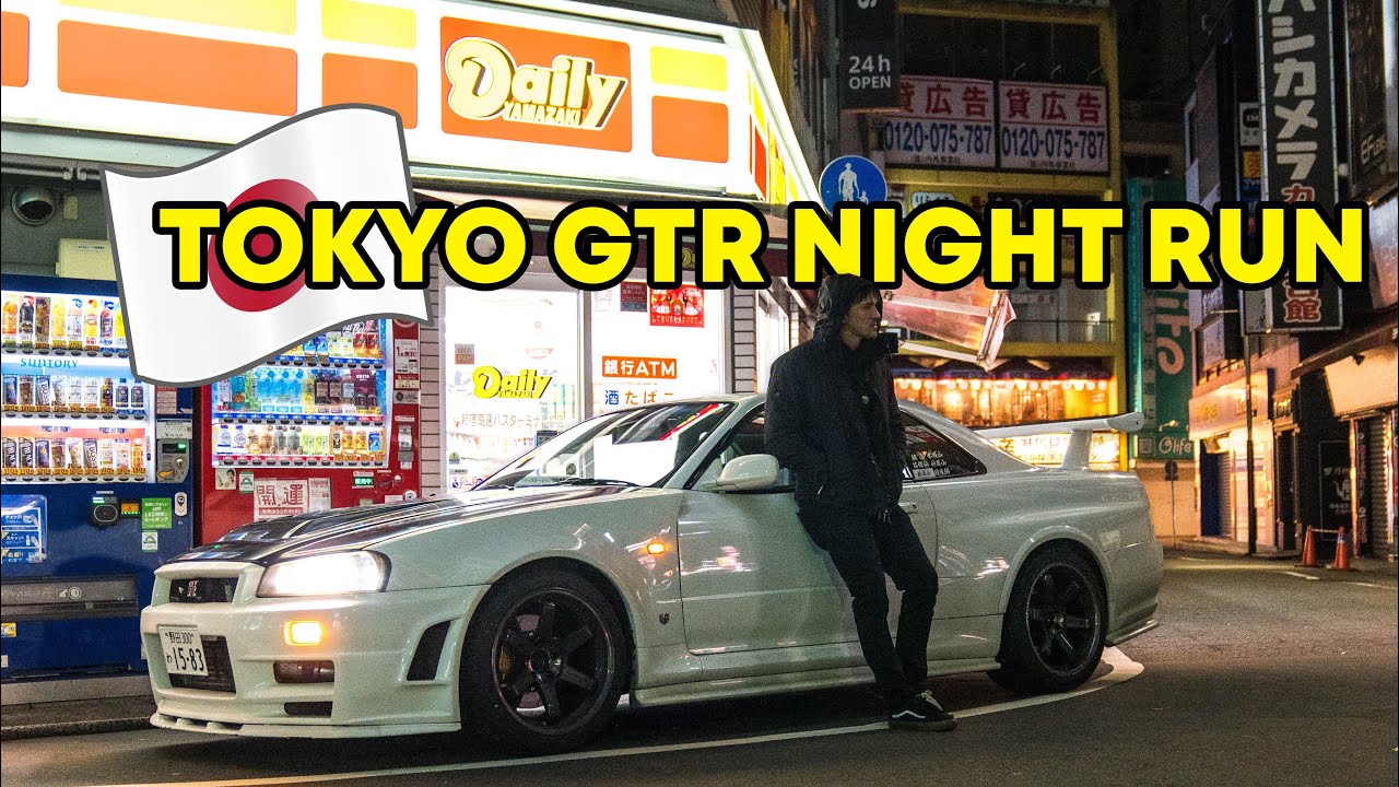Taking My R34 GTR On Tokyo Night Run!! | Daikoku Night Meet!! - YouTube