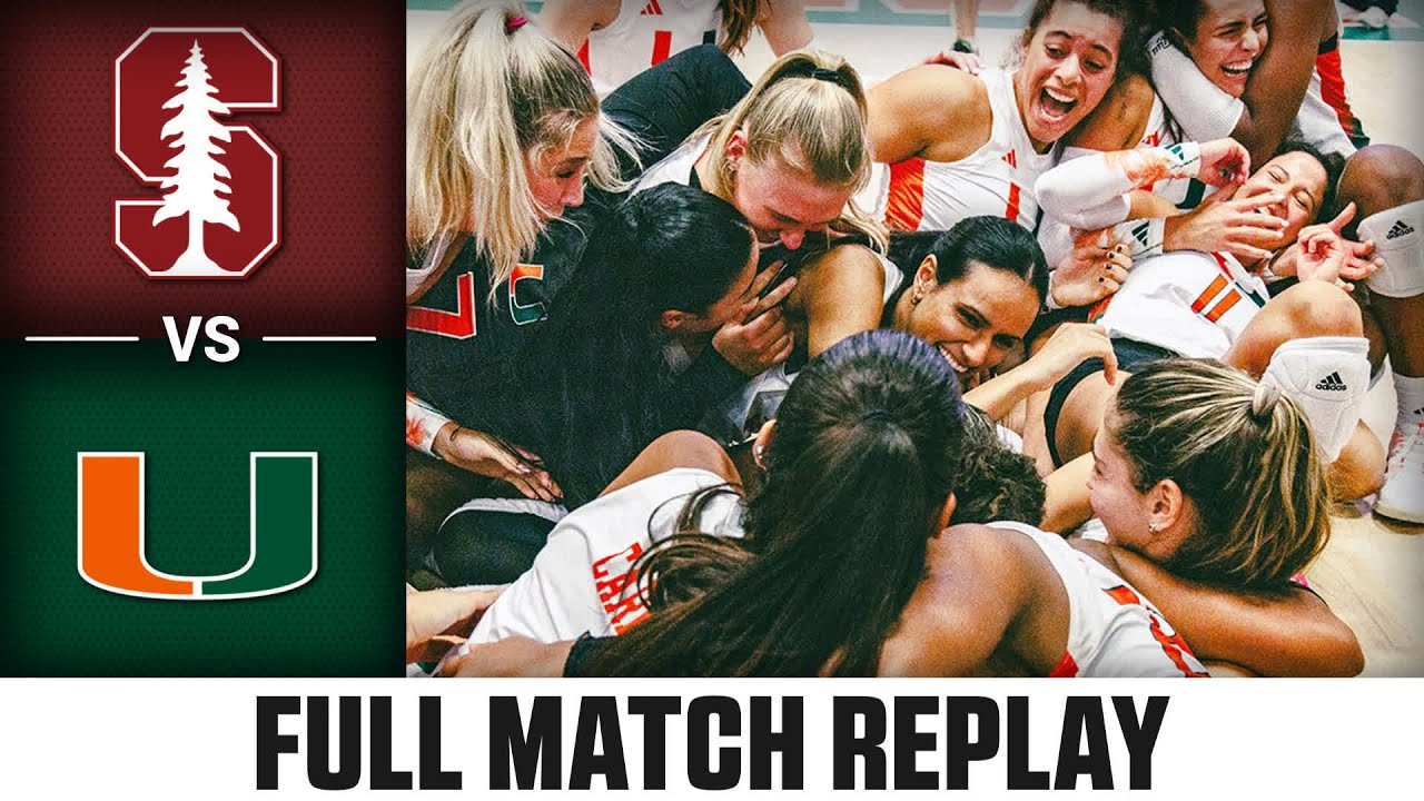 Stanford vs. Miami Full Match Replay | 2024 ACC Volleyball - YouTube