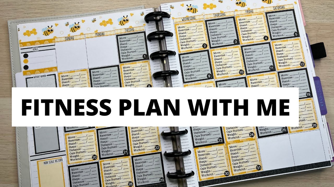 FITNESS PLAN WITH ME | FITNESS STICKER KITS | ETSY STICKER KIT | HAPPY ...