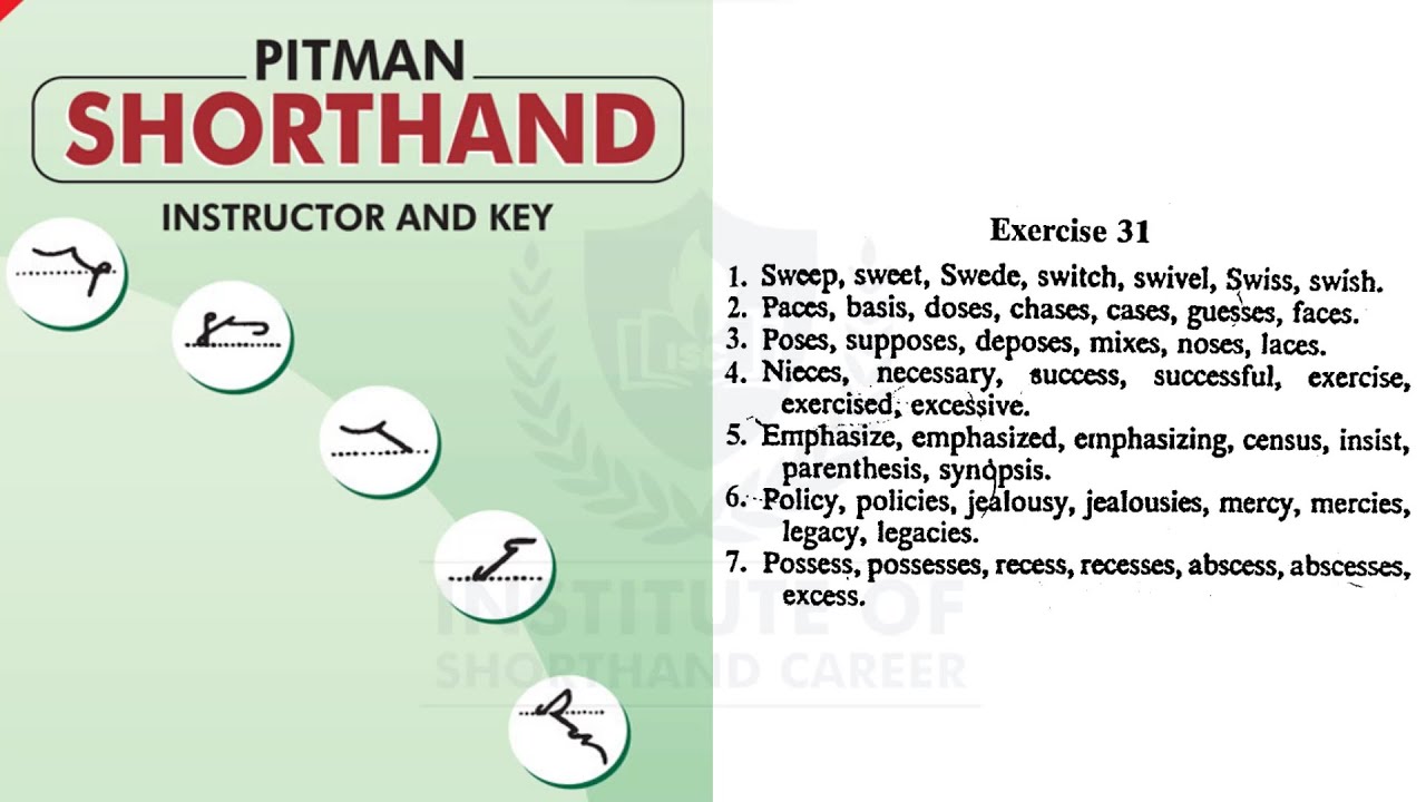 Exercise-31 | Audio Dictation | Pitman Green Book | By Janvi Ma'am - YouTube