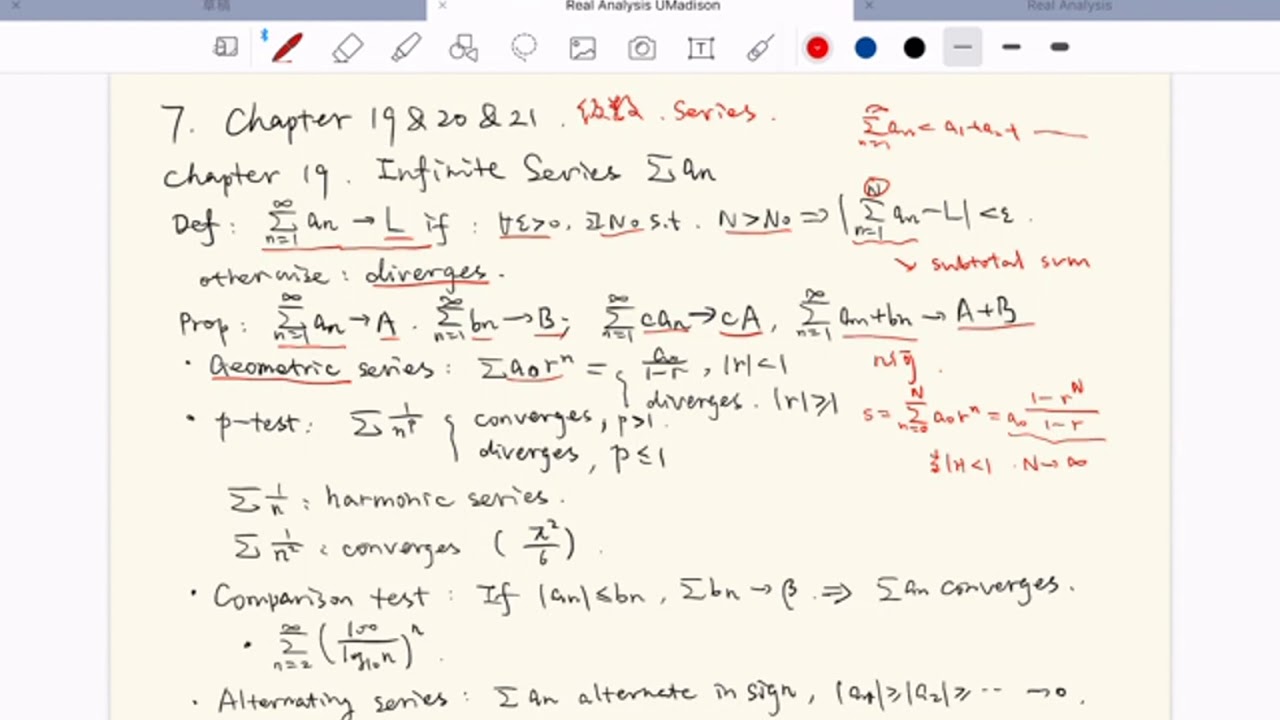 Real Analysis -- Infinite Series,Absolute Convergence,Power Series无穷级数 ...