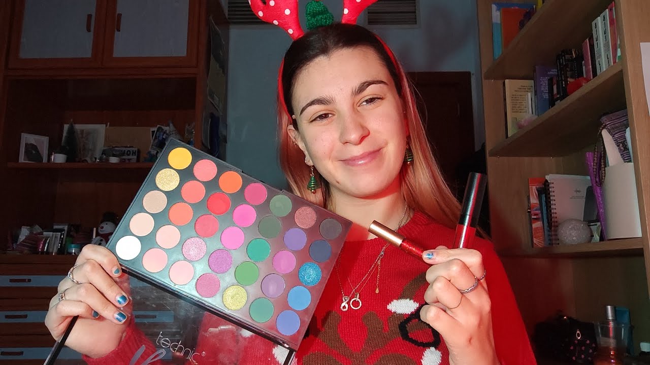 ASMR te maquillo para Navidad 🎄🎁💄🪮 - YouTube