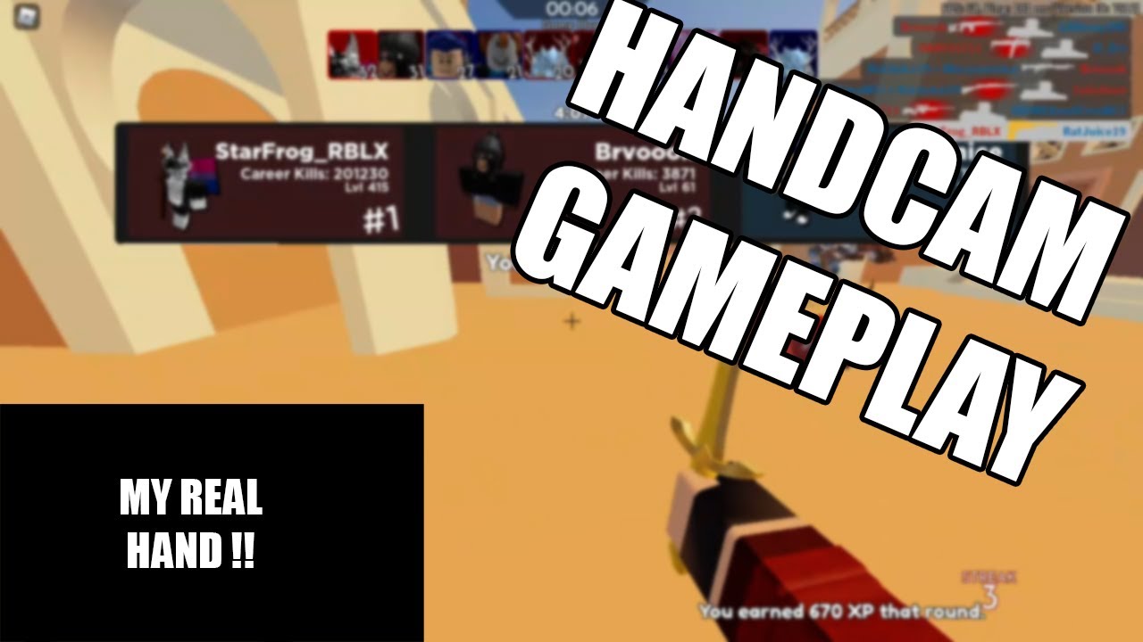ARSENAL WITH CONTROLLER HANDCAM! (ROBLOX) - YouTube