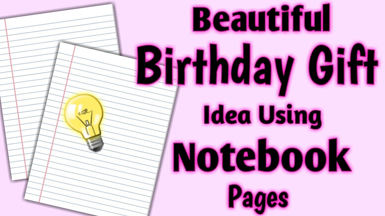 Birthday Gift Idea Using Notebook Page #CraftBox - YouTube